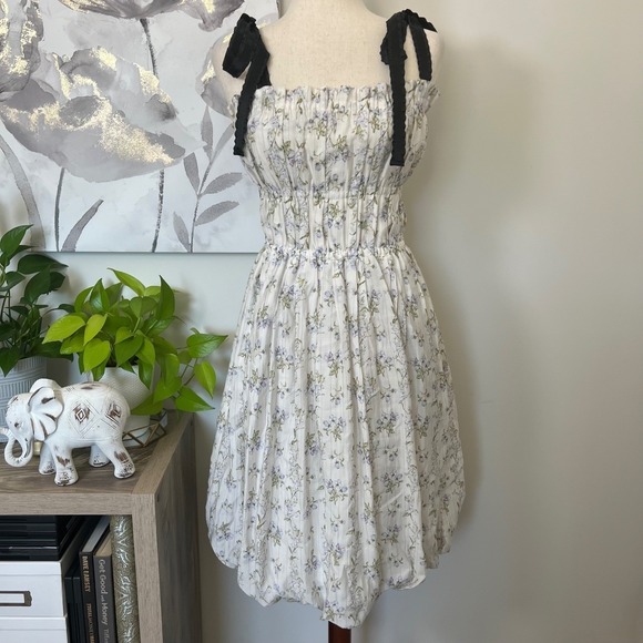 H&M | Dresses | Brock Collection X Hm Dress Womens Medium White Floral ...